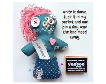 Emotional Support Voodoo Doll Fridge Magnet - Pin Cushion - Dammit Doll ...