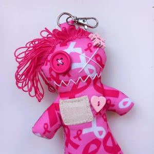Keychain/charm Stress Relieve Voodoo Doll With Back Pocket - Get Well ...