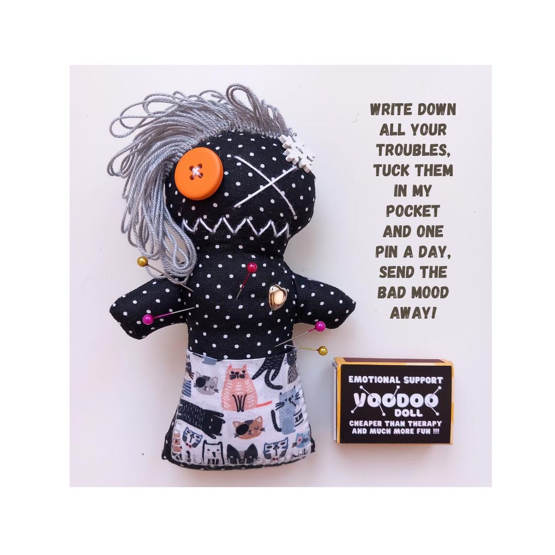 Stress Relieve Voodoo Doll With Front Pocket - Fridge Magnet - Get Well ...