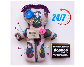 Emotional Support Voodoo Doll Fridge Magnet Pin Cushion Dammit Doll ...