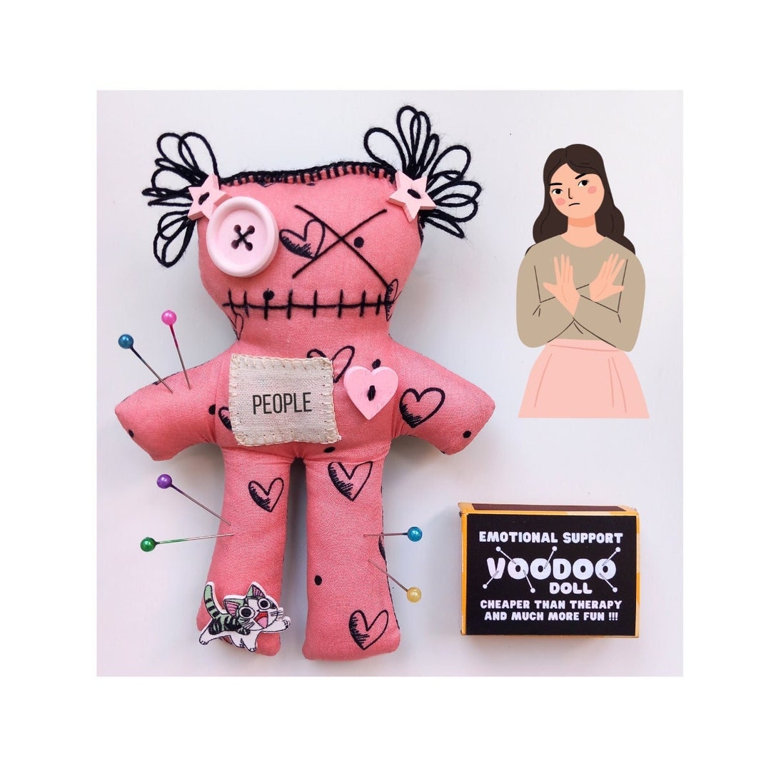 Emotional Support Voodoo Doll Fridge Magnet - Vududollshop - Pin ...