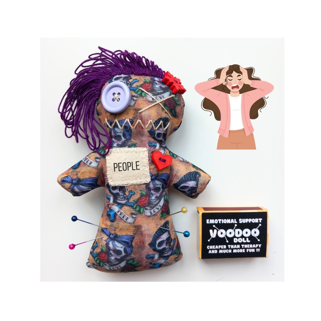 Emotional Support Voodoo Doll Fridge Magnet - Vududollshop - Pin ...