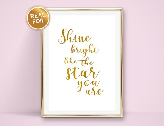 Shine Bright Like the Star You Are Print A4 A5 7x5 or 6x4 | Etsy