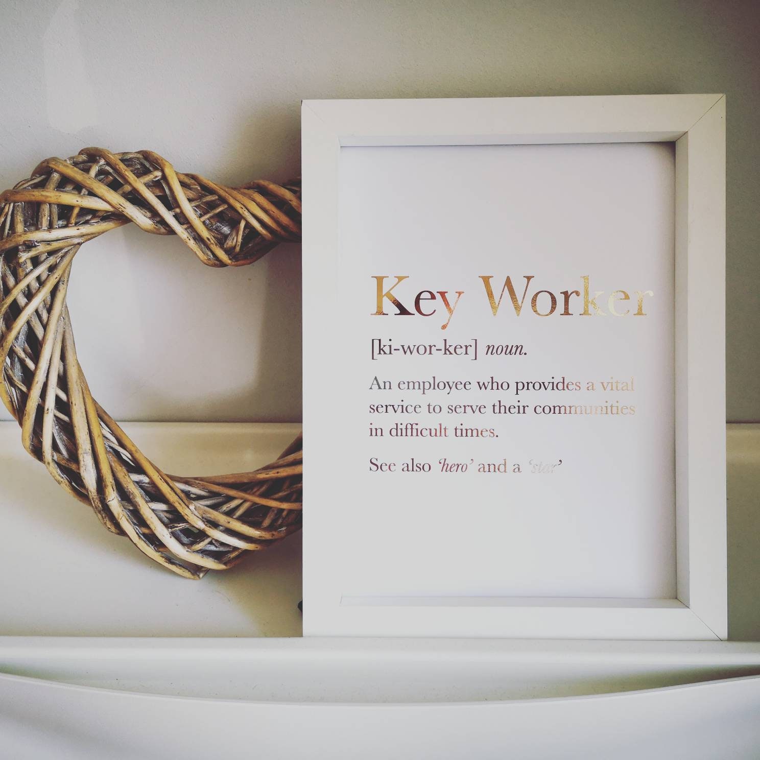 Key Worker Definition Print Hero Print A4 A5 7x5 or 6x4 | Etsy
