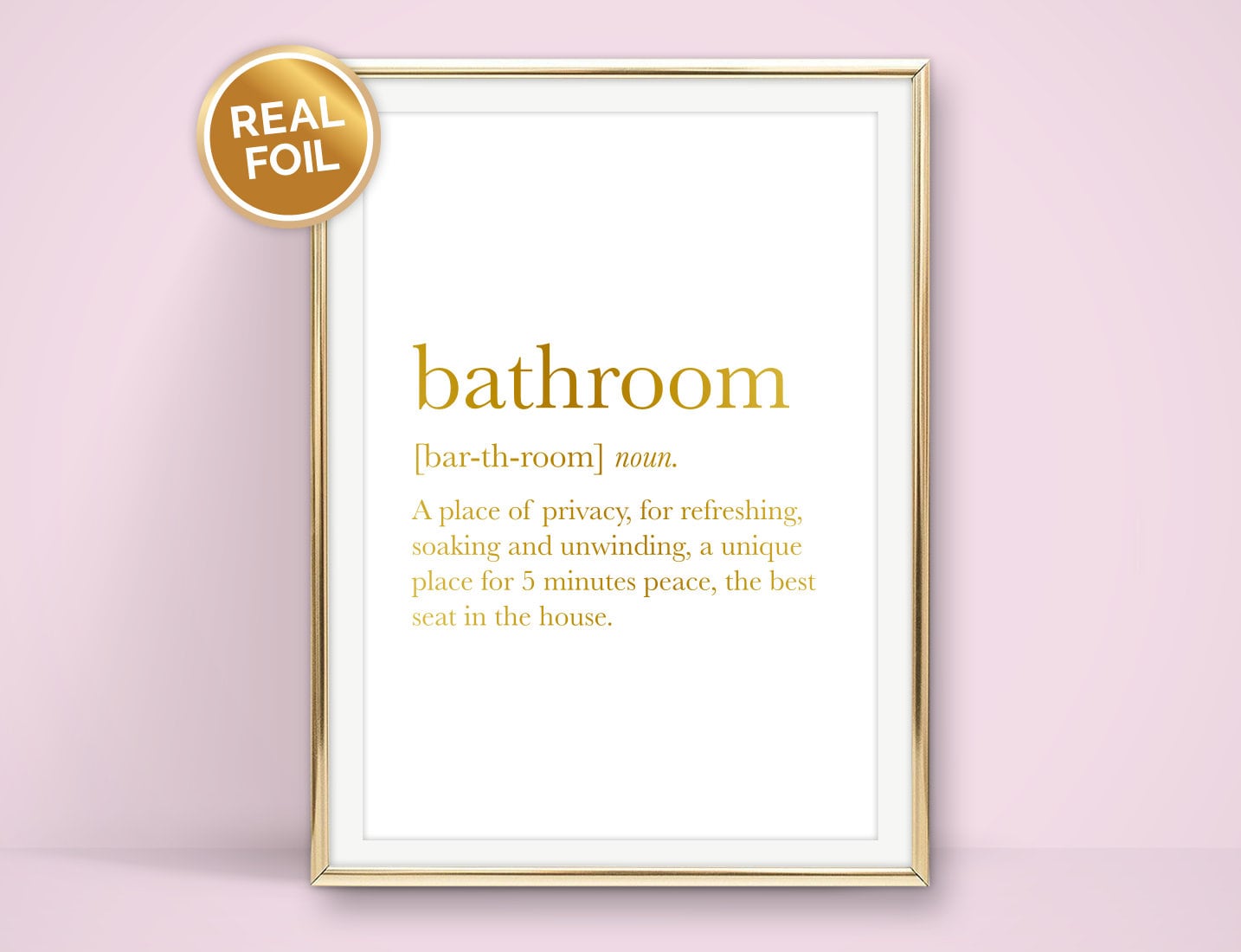 Bathroom Definition Wall Print A4 A5 7x5 or 6x4 Black or | Etsy