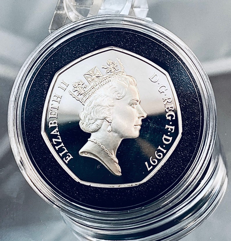 1997 Royal Mint UK Silver Proof Old and New Fifty Pence Two - Etsy UK