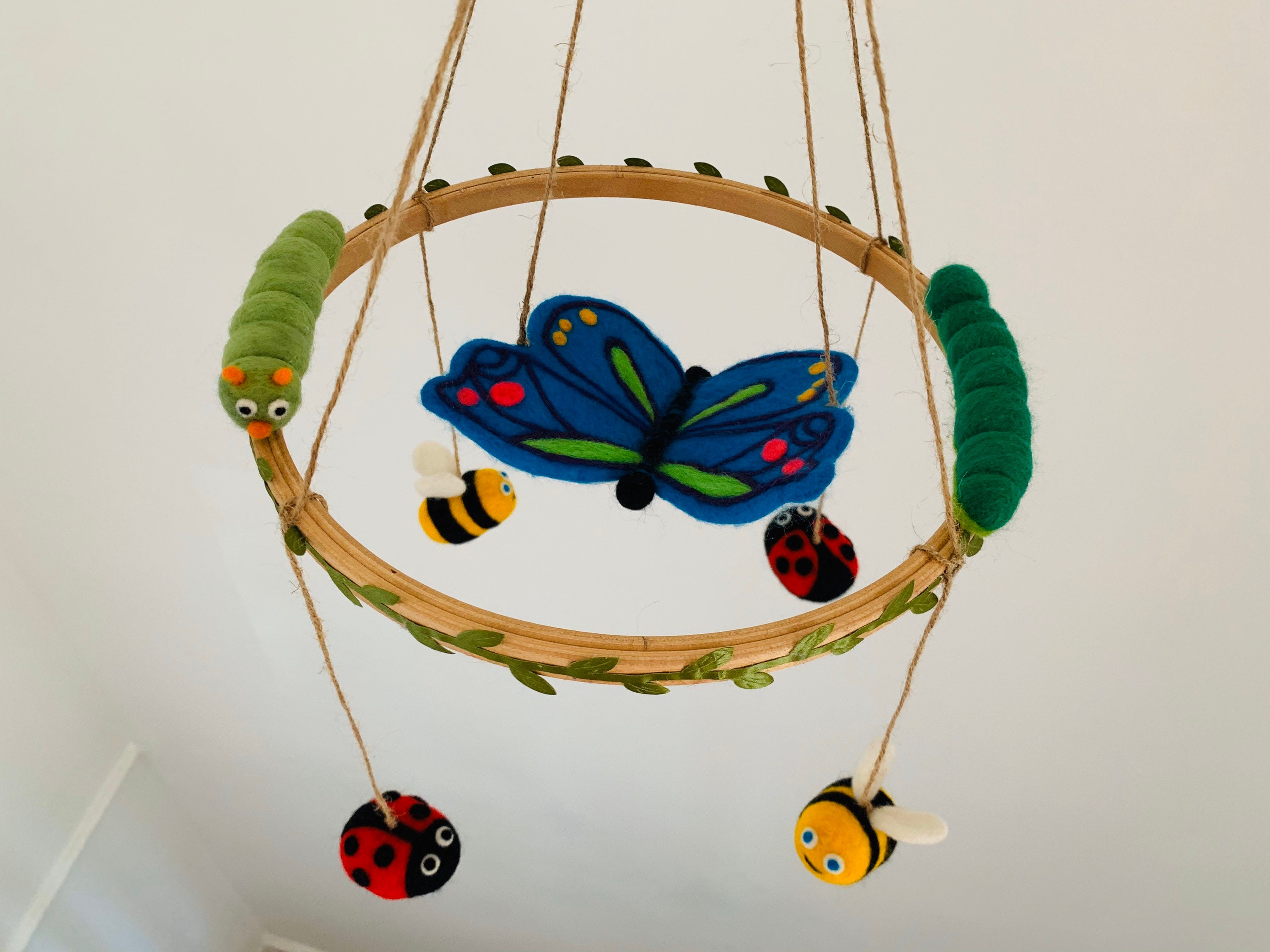 Needle Felted Bugs/insect Mobile for House Decor or Baby - Etsy UK