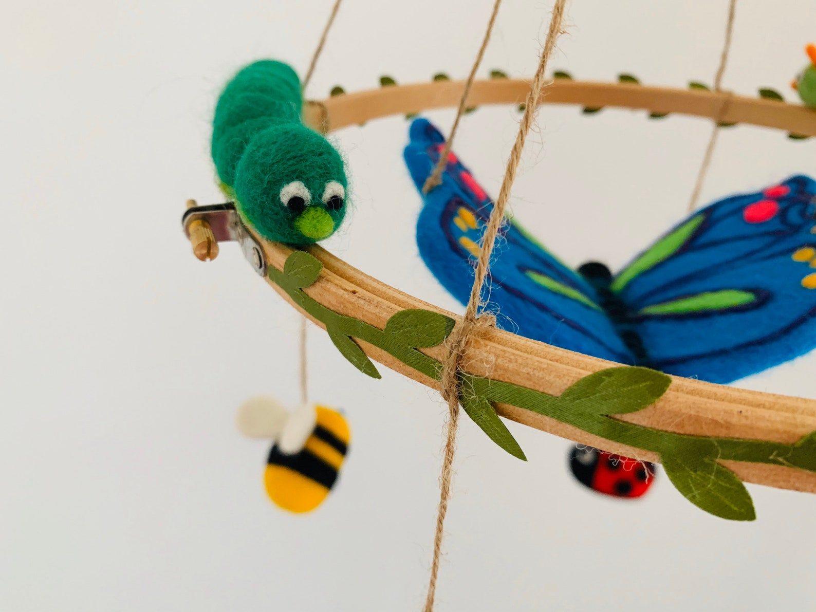 Needle Felted Bugs/Insect Mobile for House Decor or Baby | Etsy