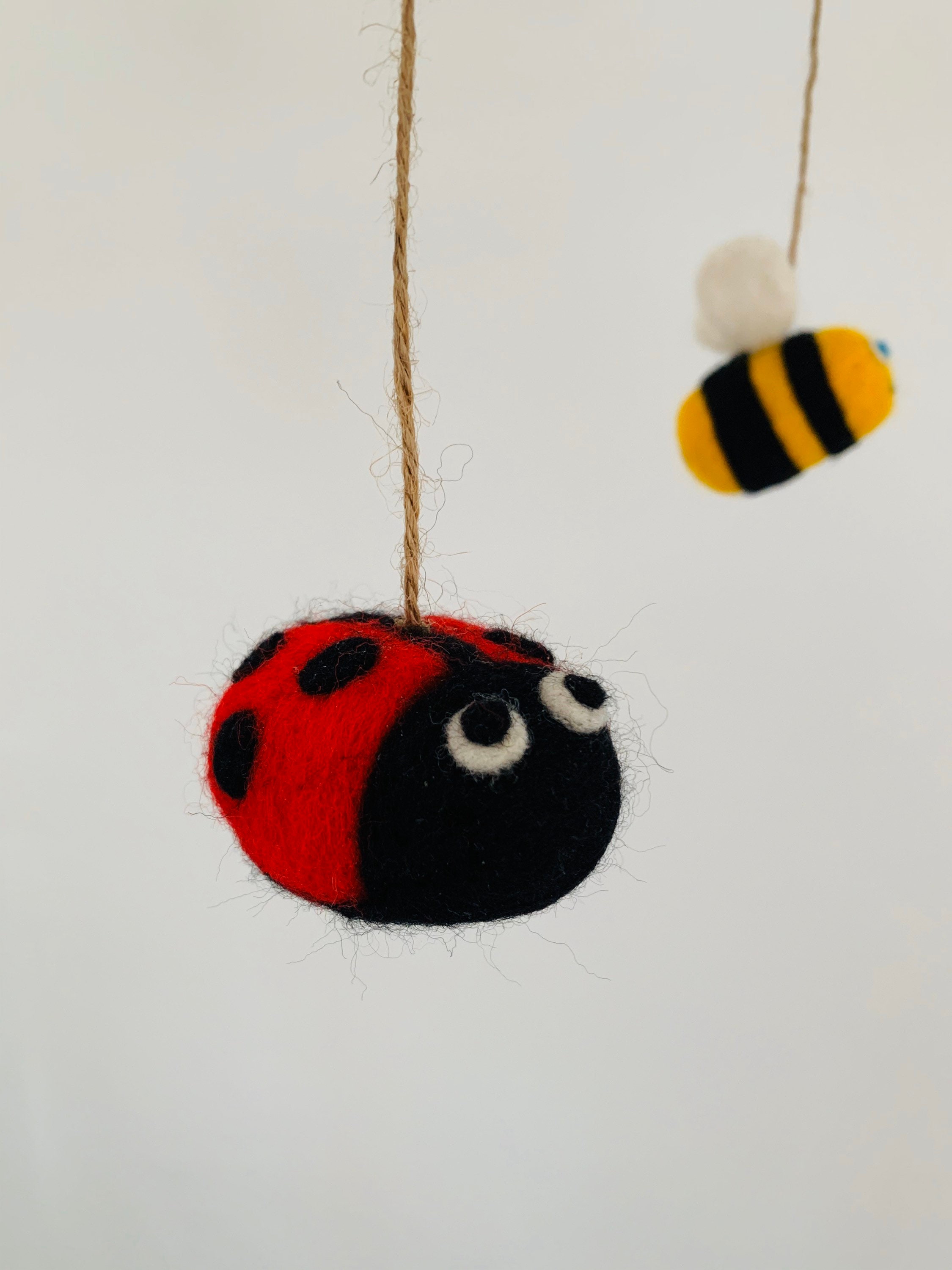 Needle Felted Bugs/insect Mobile for House Decor or Baby - Etsy UK