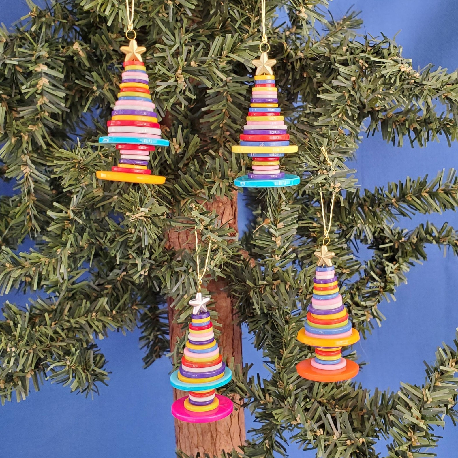 Handmade Button Tree Christmas Ornament, Button Decor, Sewing ...