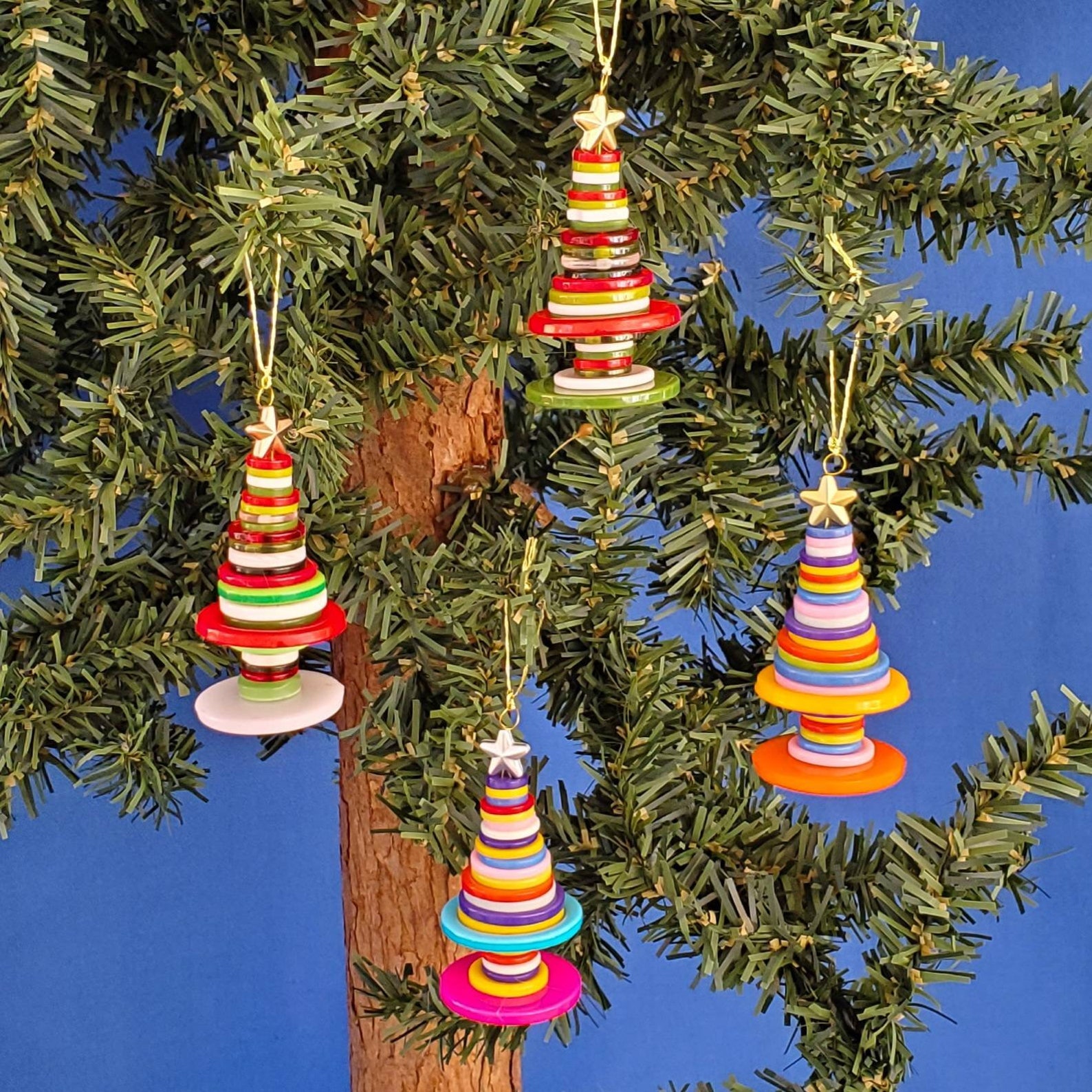 Handmade Button Tree Christmas Ornament, Button Decor, Sewing ...