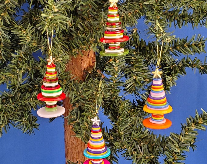 Handmade Button Tree Christmas Ornament - Etsy