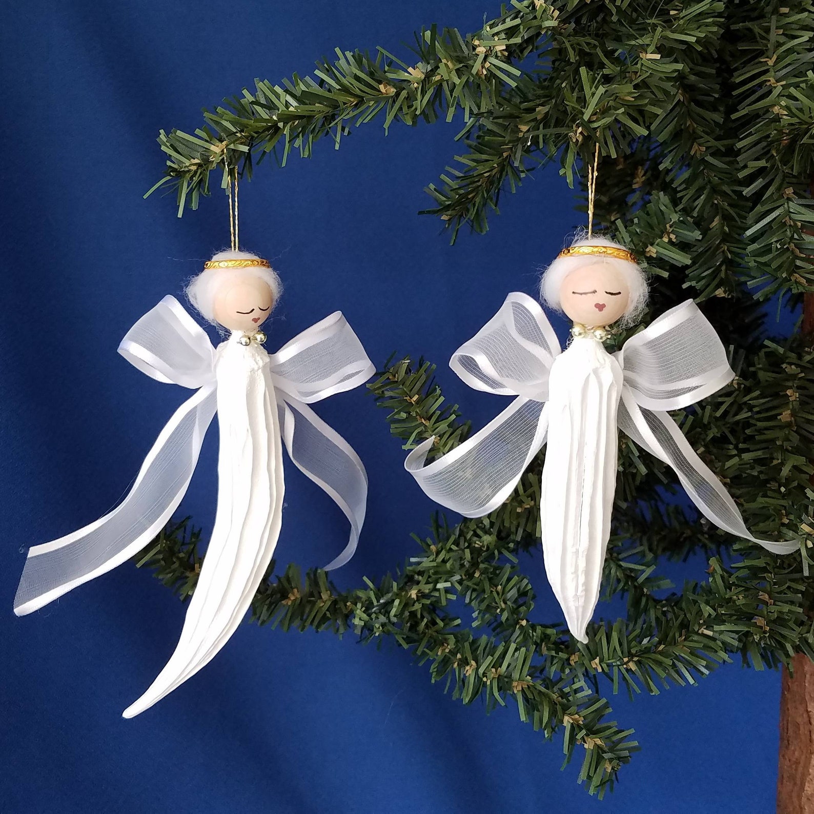 Okra Angel Handmade Christmas Ornament, Angel Ornament, Dried Okra Pod ...