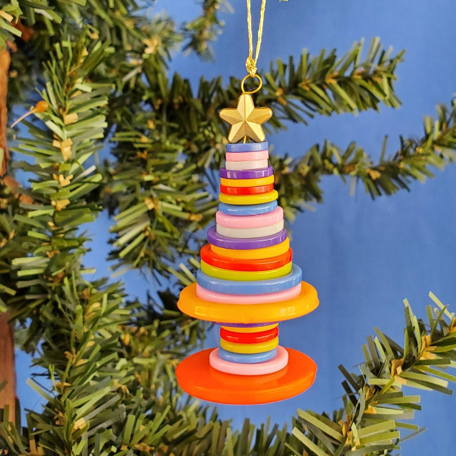 Handmade Button Tree Christmas Ornament, Button Decor, Sewing ...