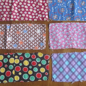 18 Vintage Feedsack-type Floral Calico Fabric Cotton Pieces, 9x3.5 ...