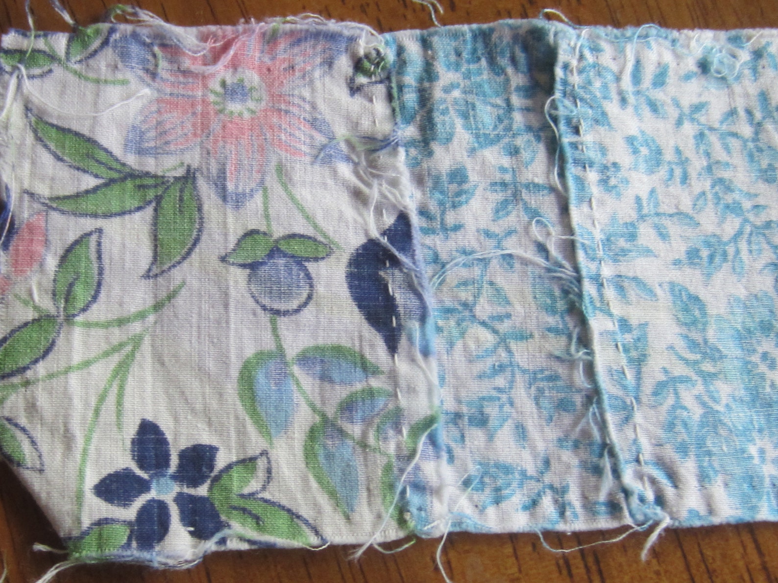 18 Vintage Feedsack-type Floral Calico Fabric Cotton Pieces, 9x3.5 ...