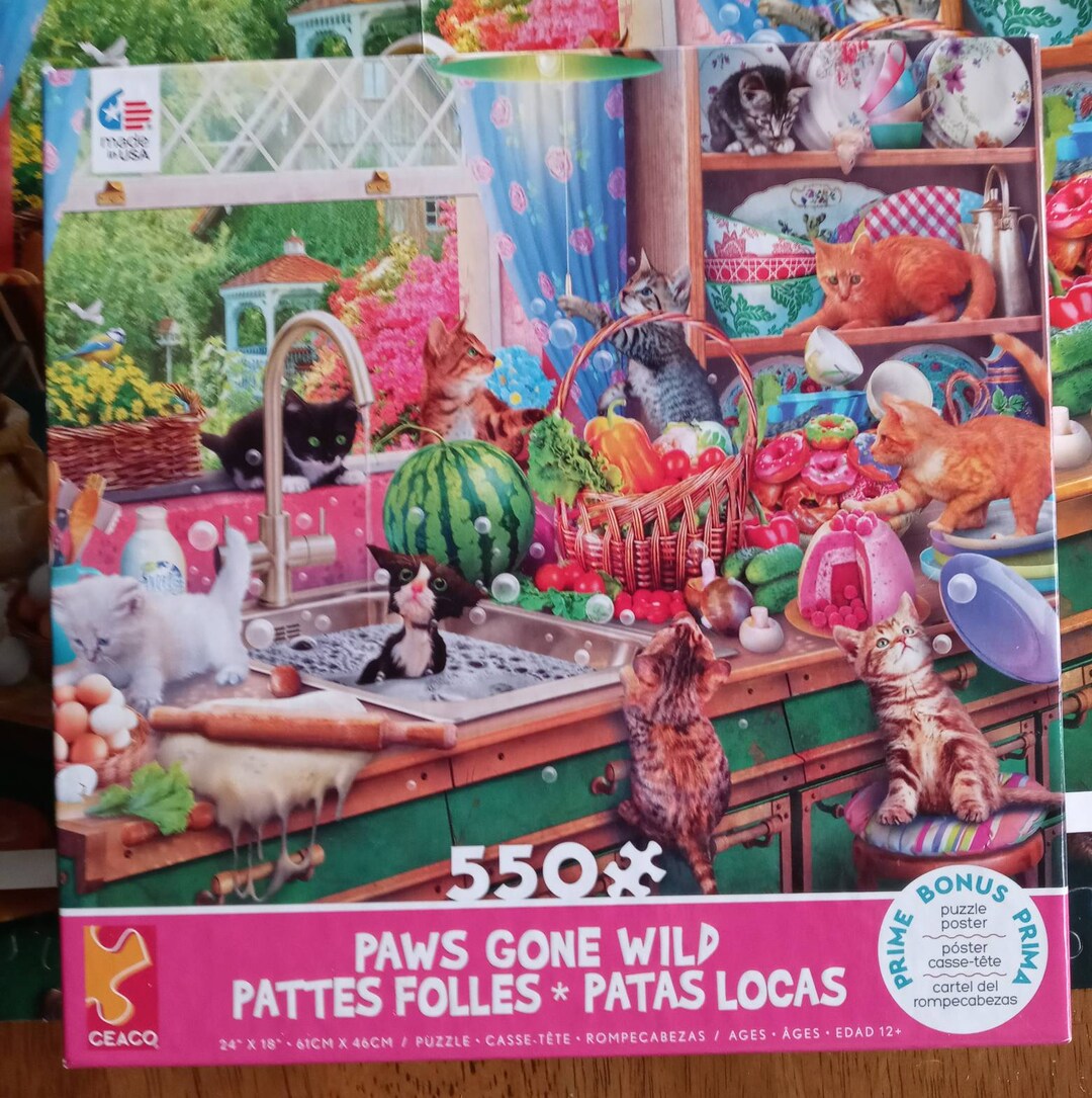 Buffalo 550 Piece "paws Gone Wild" - Etsy