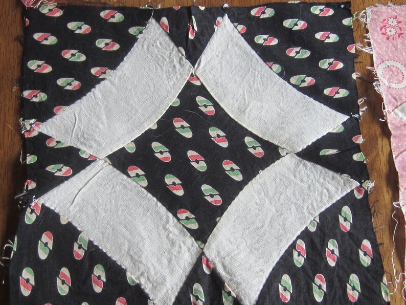 FOUR Antique 1900s Primitive Quilt Blocks 8 - Etsy