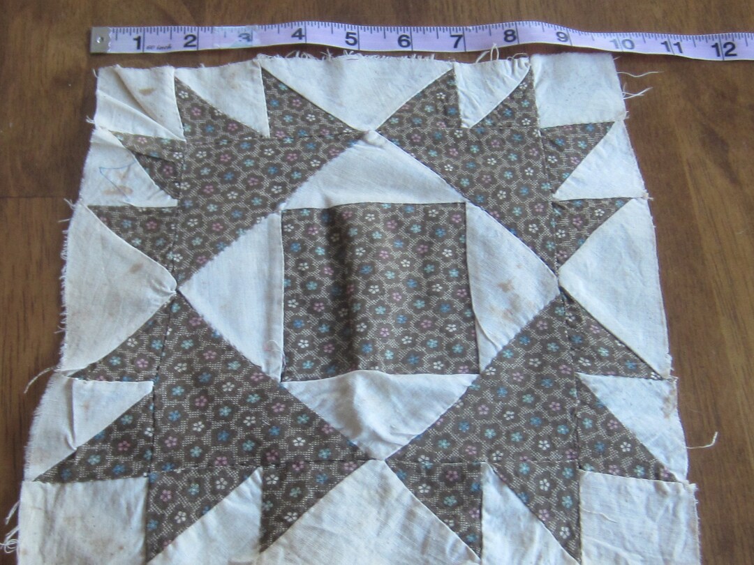 One Pretty Antique Indigo Hands All Around Quilt Block 9.5 - Etsy