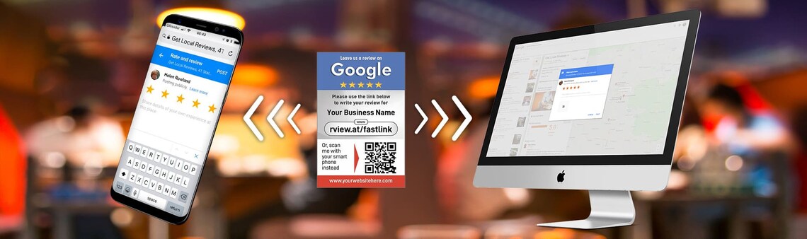500 Google Review Cards Review Us on Google With QR Code Request Google ...