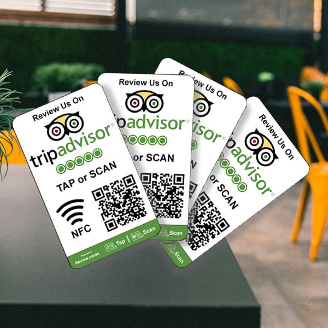 4 Tripadvisor Tap or Scan Smart Review Cards - Etsy