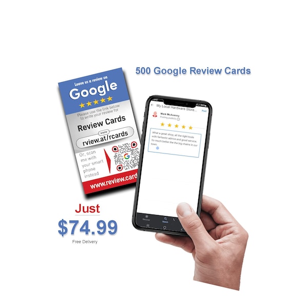 Google Review Cards - Etsy