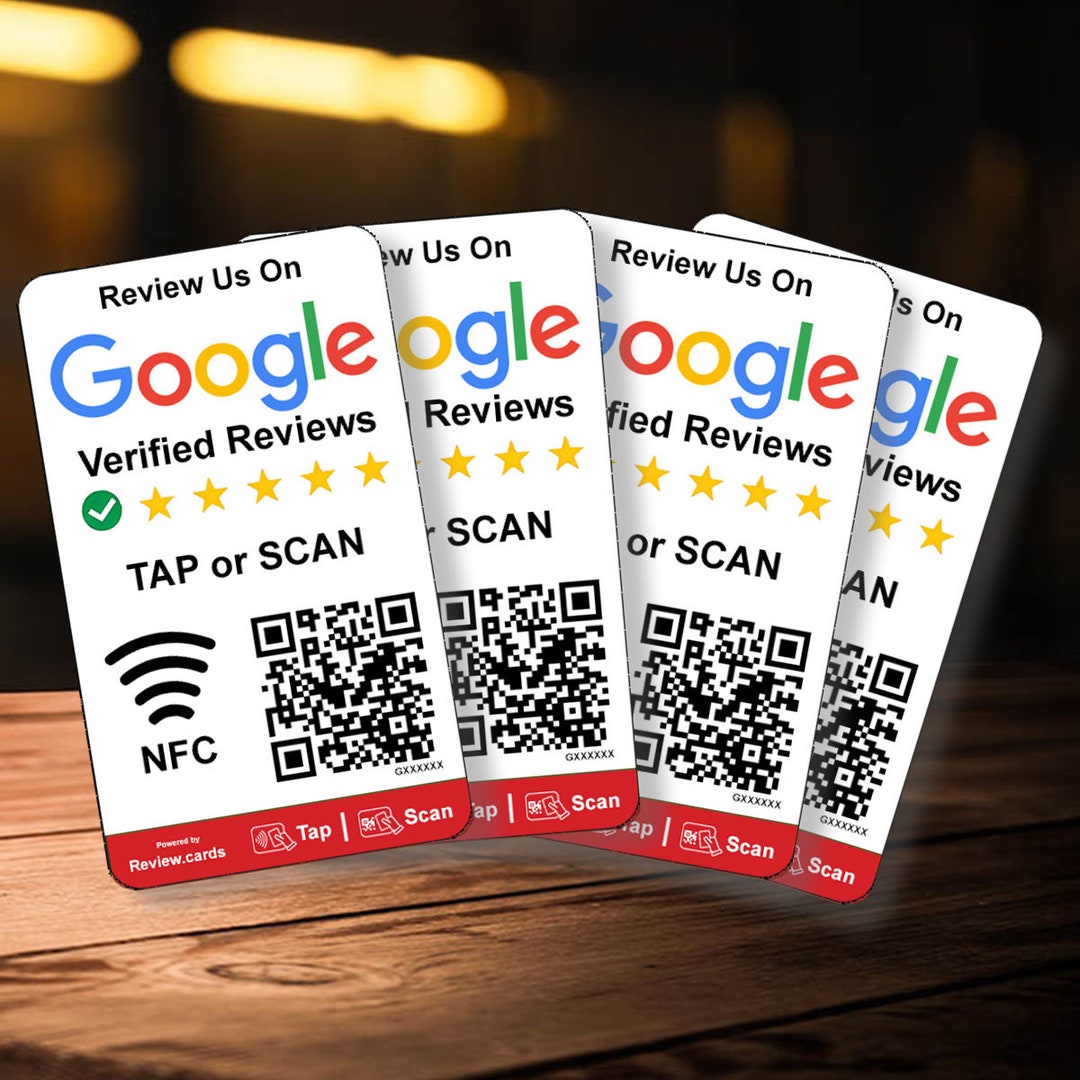 4 Google Smart Review Cards - Etsy