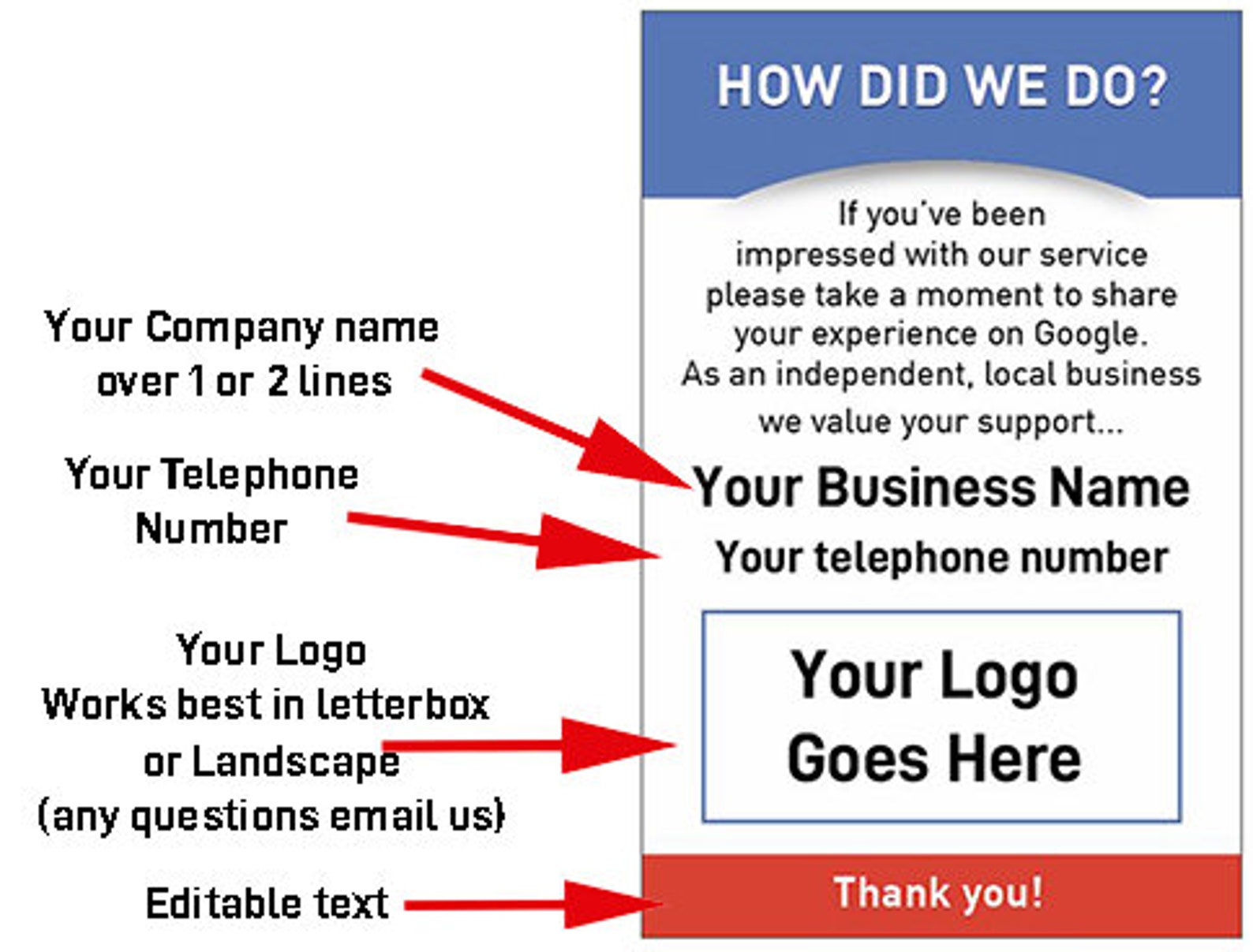 500 Google Review Cards Review Us on Google With QR Code Request Google ...