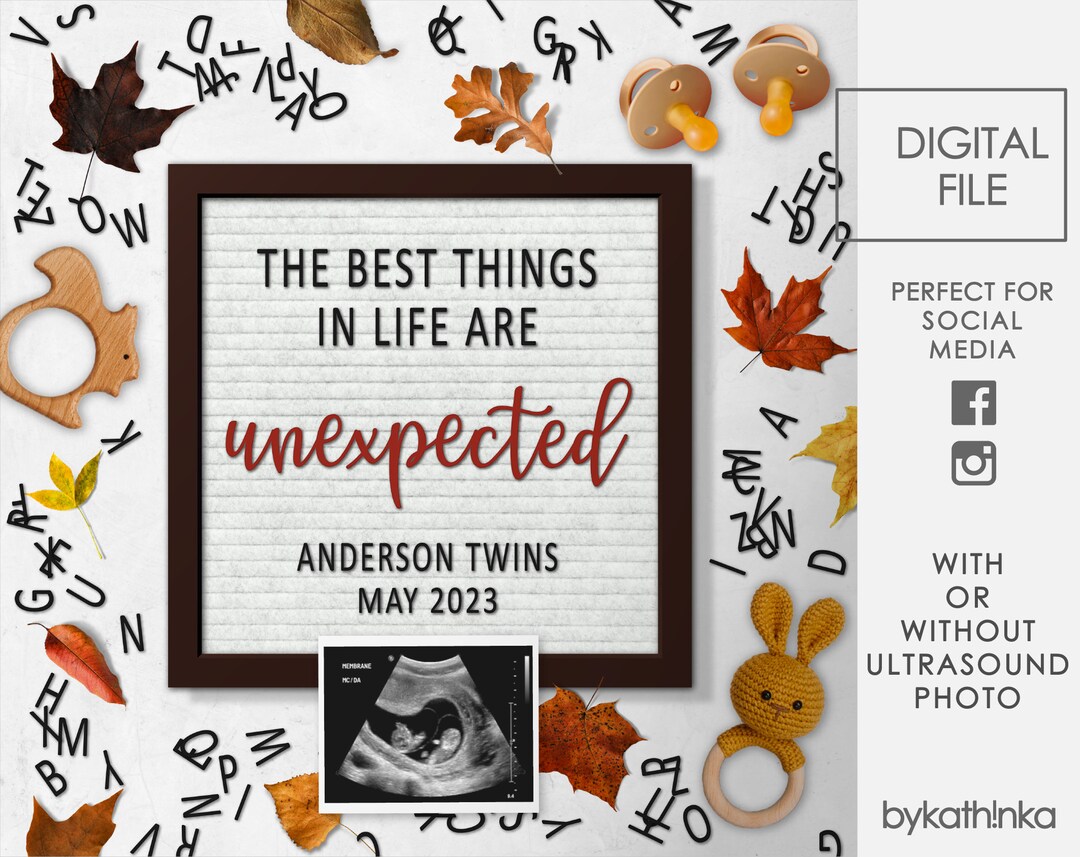 DIGITAL Best Things in Life TWINS Sign Twins Announcement - Etsy