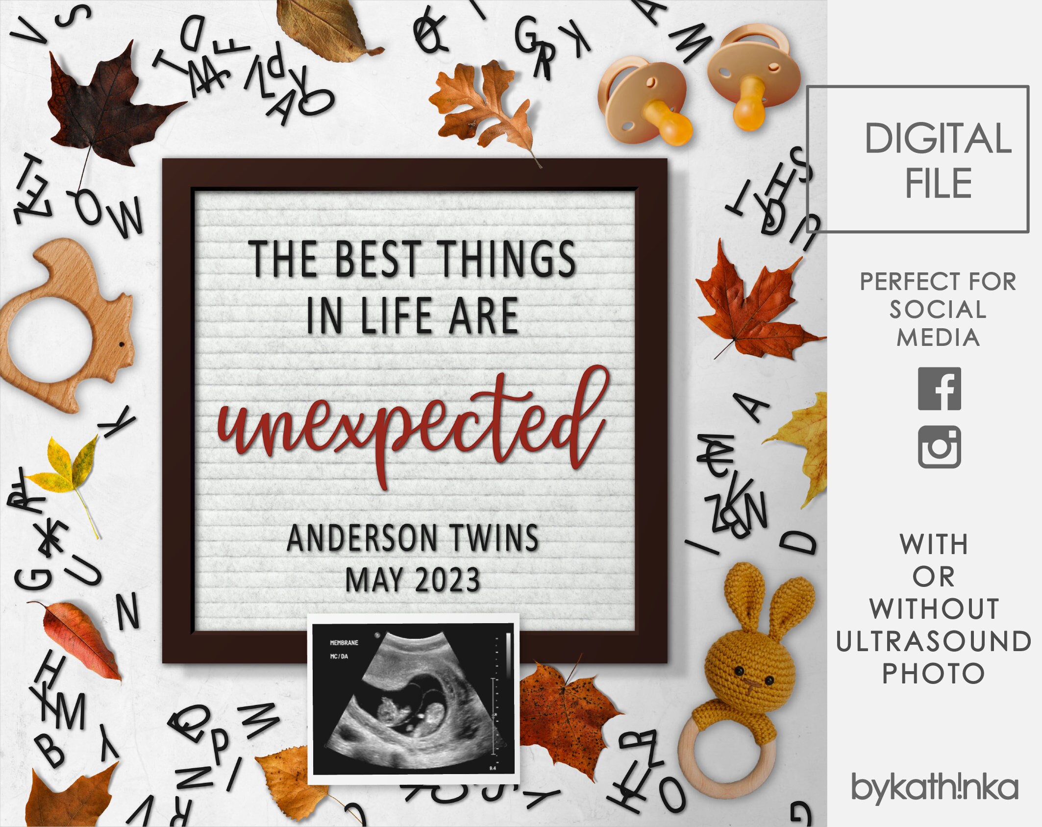 DIGITAL Best Things in Life TWINS Sign Twins Announcement - Etsy