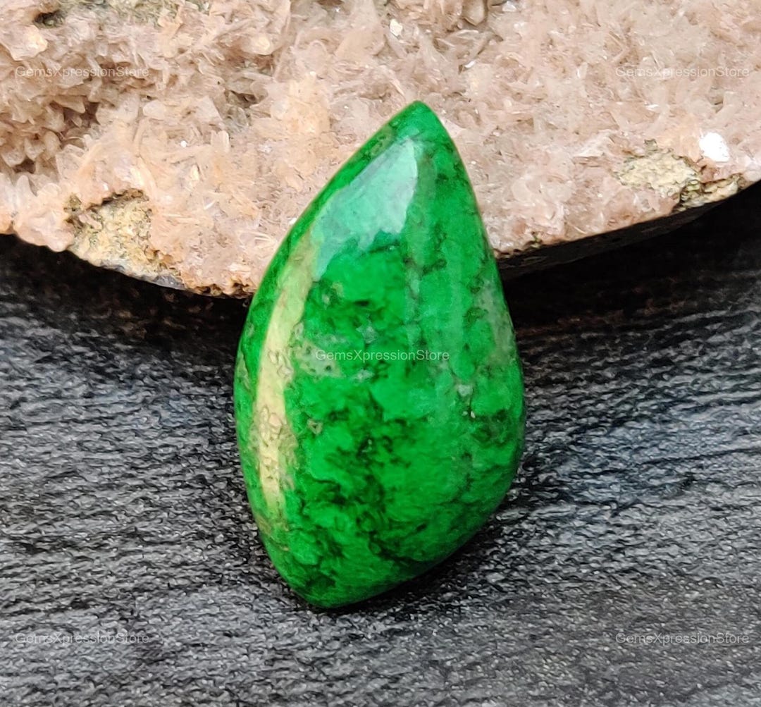 Natural Maw Sit Sit Jade Gemstone Cabochon - 12x21x4.3 Mm Fancy Shape ...