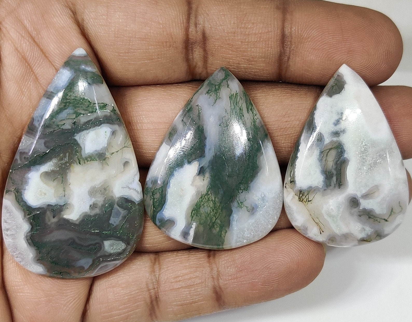 100% Natural Tree Moss Agate Cabochon Agate Mix Shape | Etsy