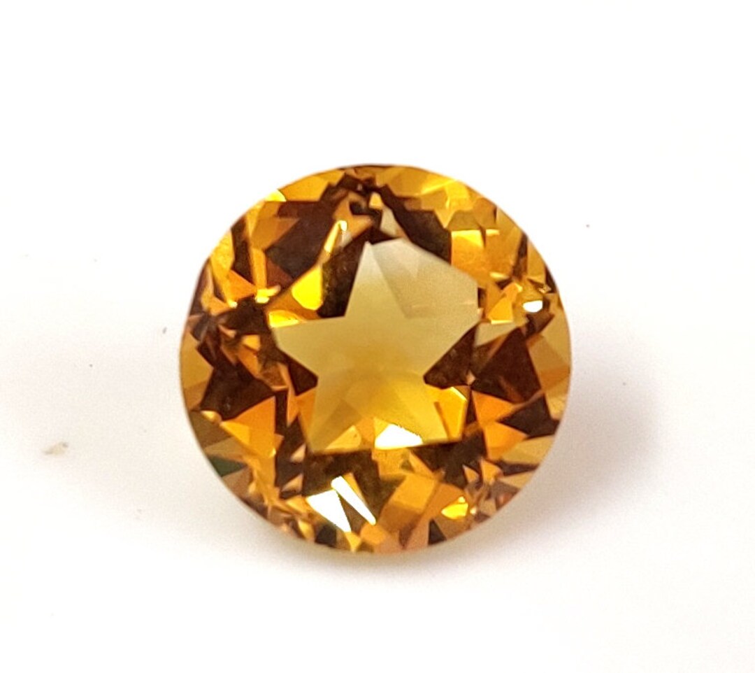 AAA Golden Citrine Gemstone: 9mm Star Cut Loose Stone - Etsy
