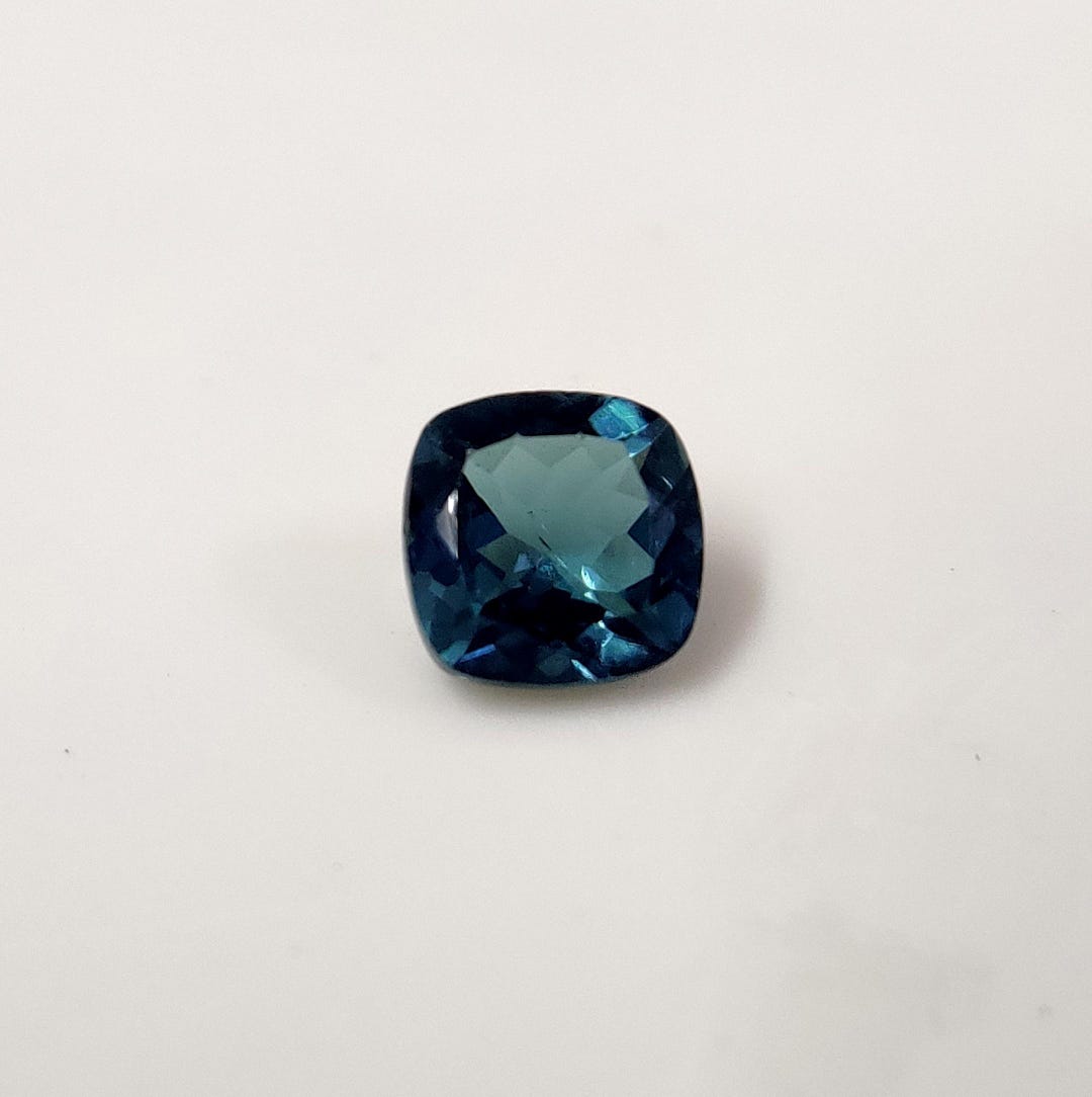 Natural Blue Tourmaline Gemstone | 1 Carat 6mm Cushion Cut | AAA Grade ...