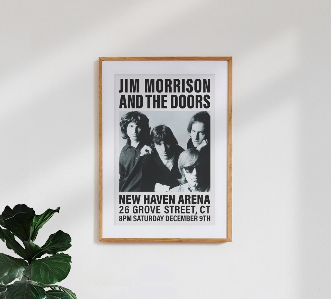 Poster 'jim Morrison and the Doors - New Haven Arena' / Vintage Premium ...