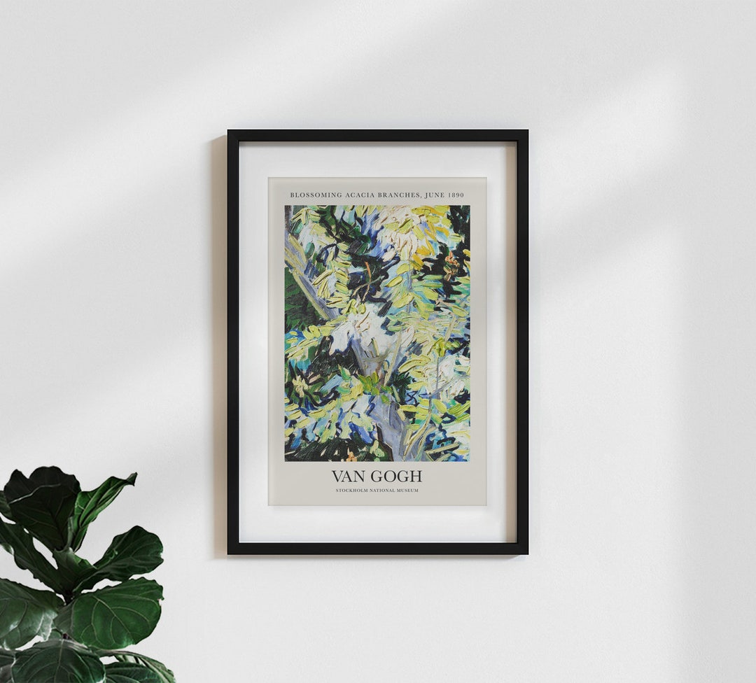 Poster Classic / Vintage Art Print vincent Van Gogh: Blooming Acacia ...
