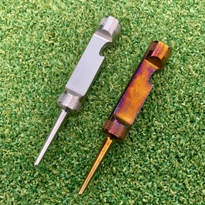 Brass or Stainless Steel CNC Milled Single Prong Pitch Mark/divot Tool ...