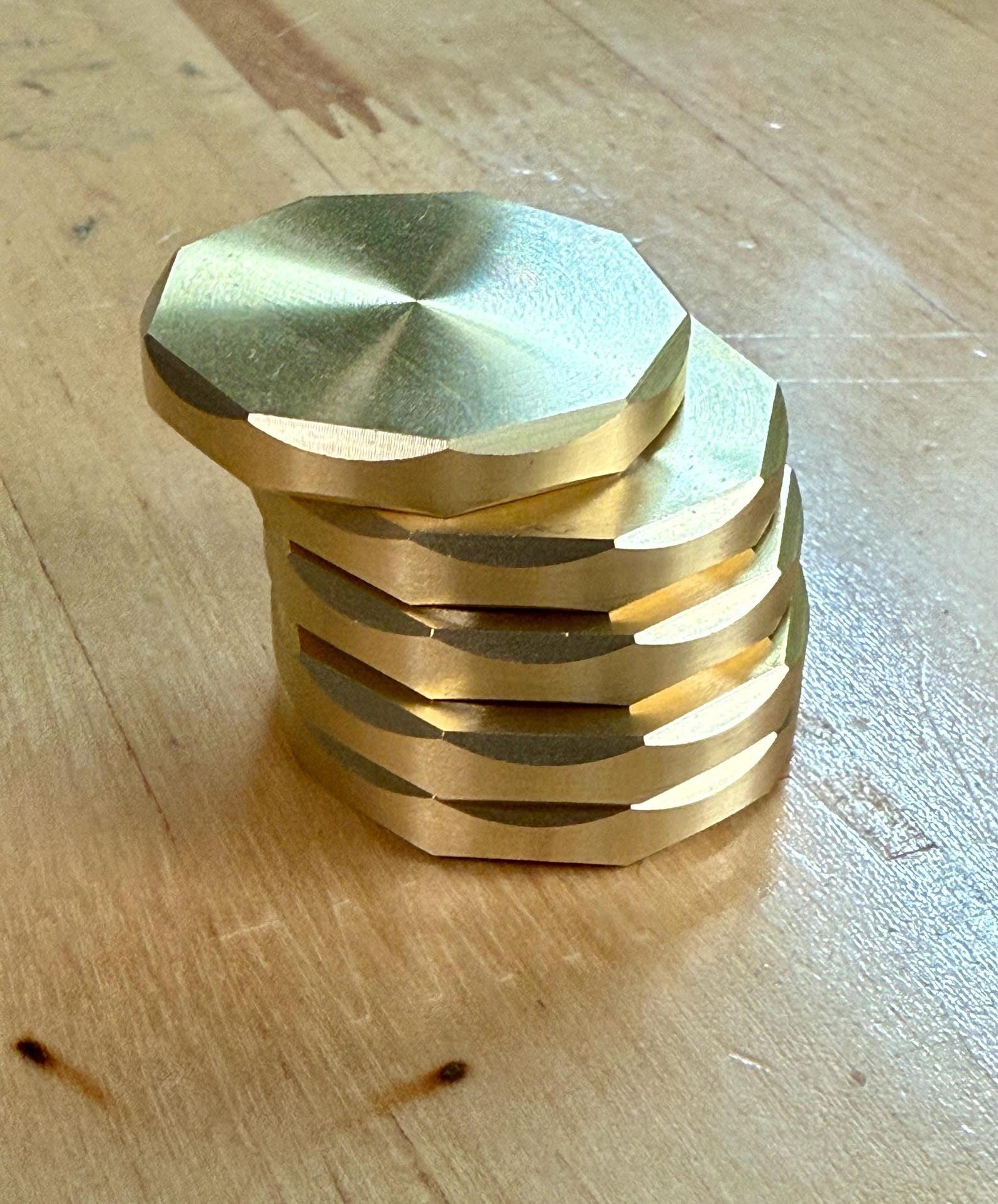 1.25" X 3/16" THICK! CNC Milled Faceted Edge Blank -ball Markers/coins ...