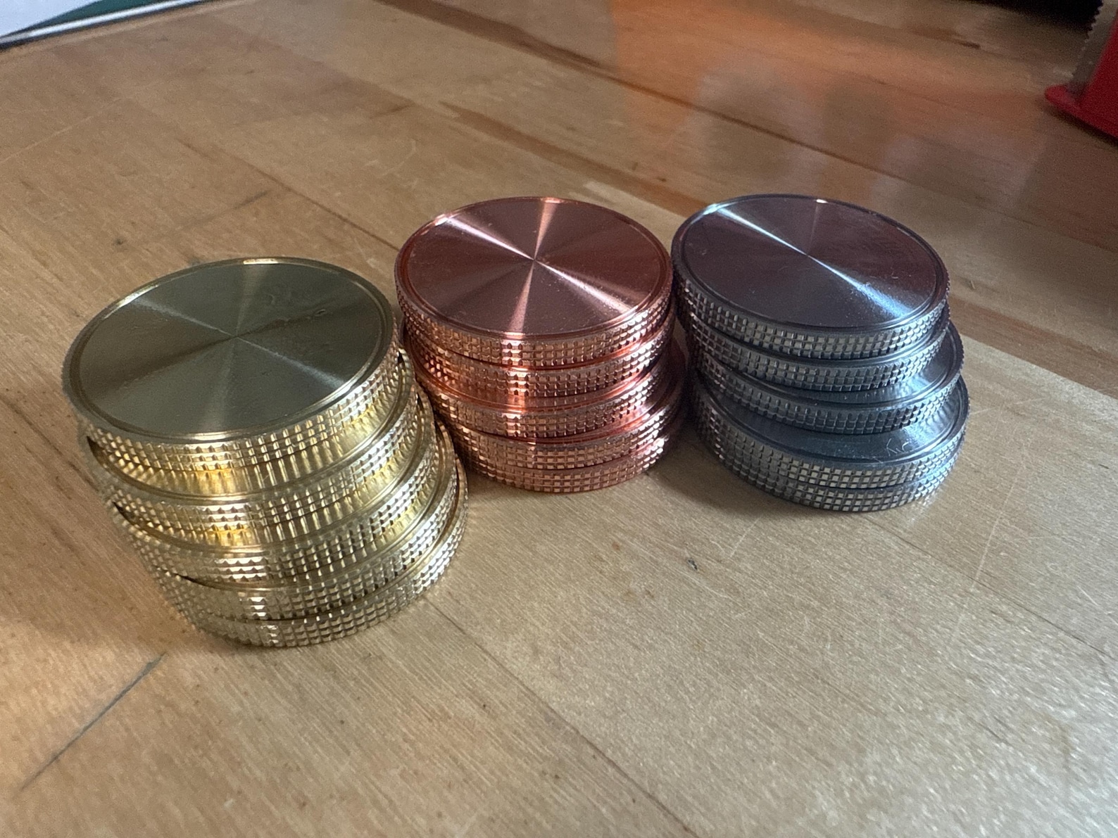 CNC Milled Metal Blanks – Square Knurled Edge - 1.25" Coin/ball Marker ...