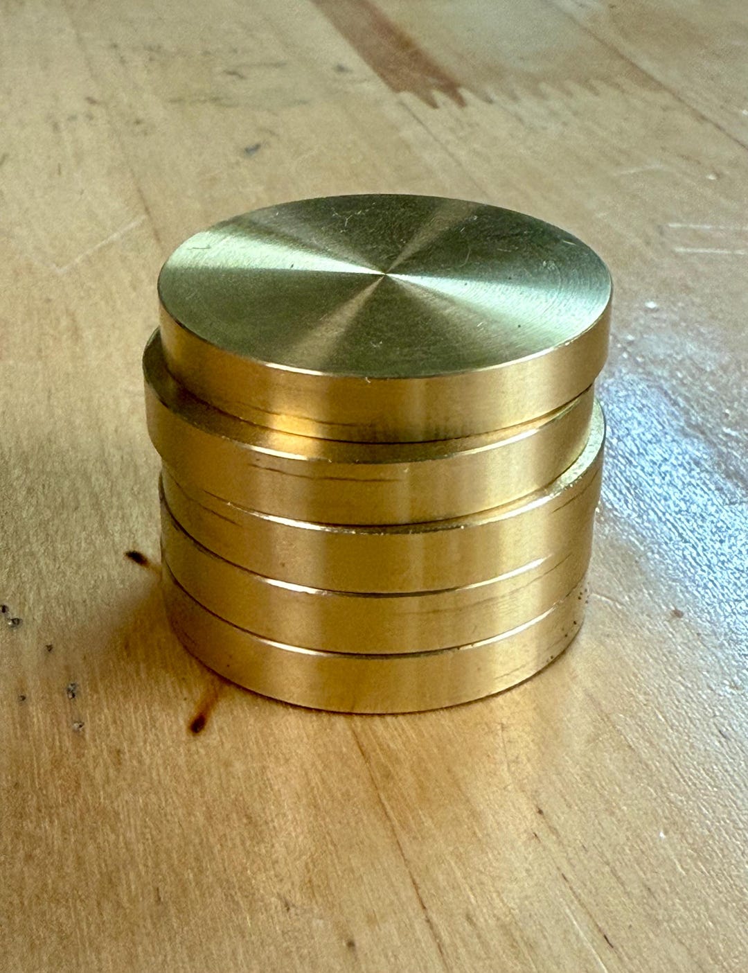 CNC Milled Brass Coin Blanks – Stamping, Laser Engraving, EDC - Etsy