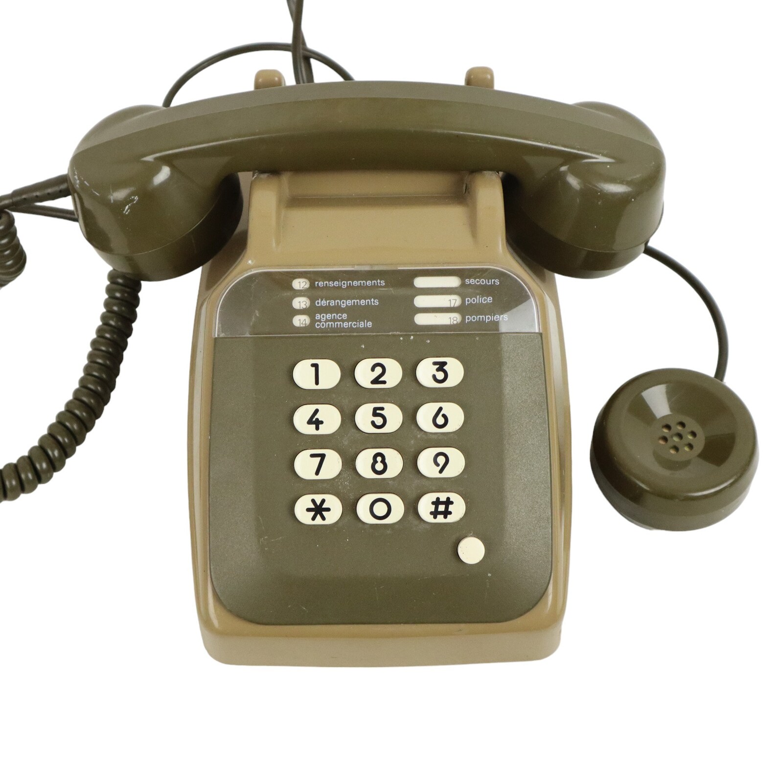 Vintage Kaki Telefoon Met Drukknoppen Socotel Frankrijk Jaren 80 - Etsy