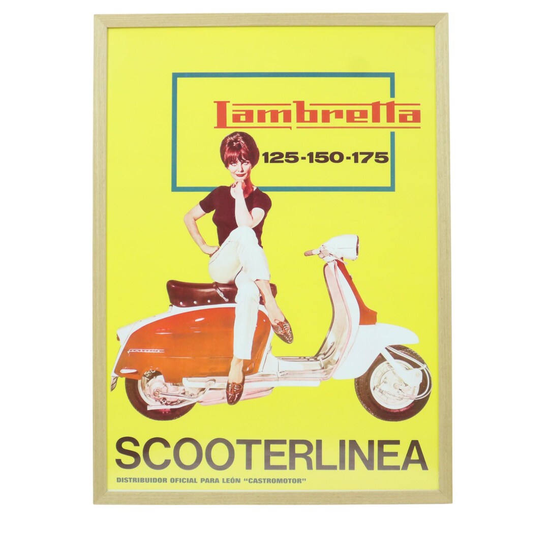 Vintage Reclame Poster Lambretta Scooterlinea Begin Jaren 60 Spanje - Etsy