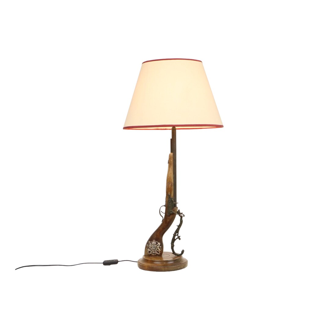 Steampunk Pistool Lamp Unieke Tafellamp Antiek Geweer Rustiek 78cm - Etsy