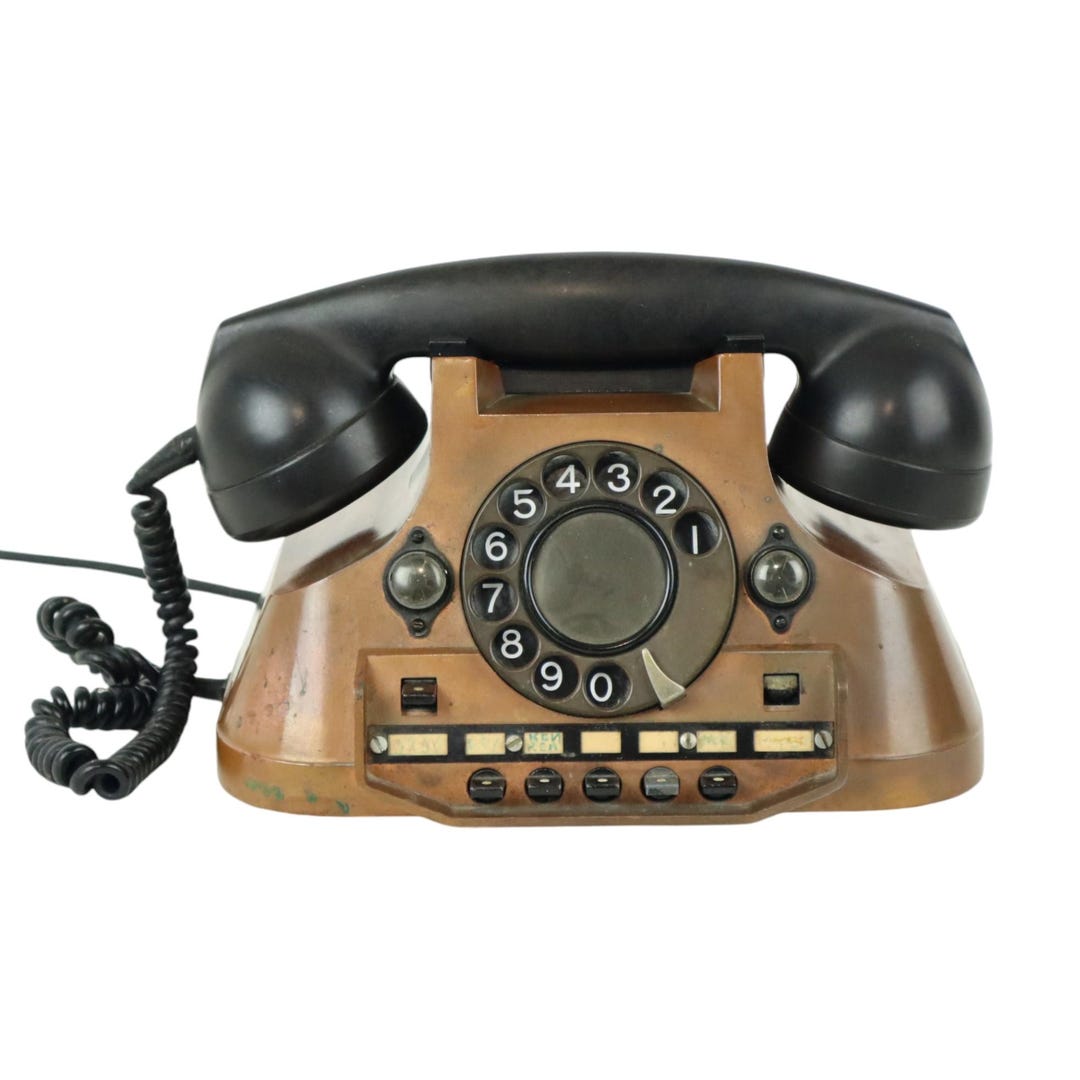 Oude Ericcson Draaischijf Telefoon Rood Koper Bakeliet Jaren 40 - Etsy