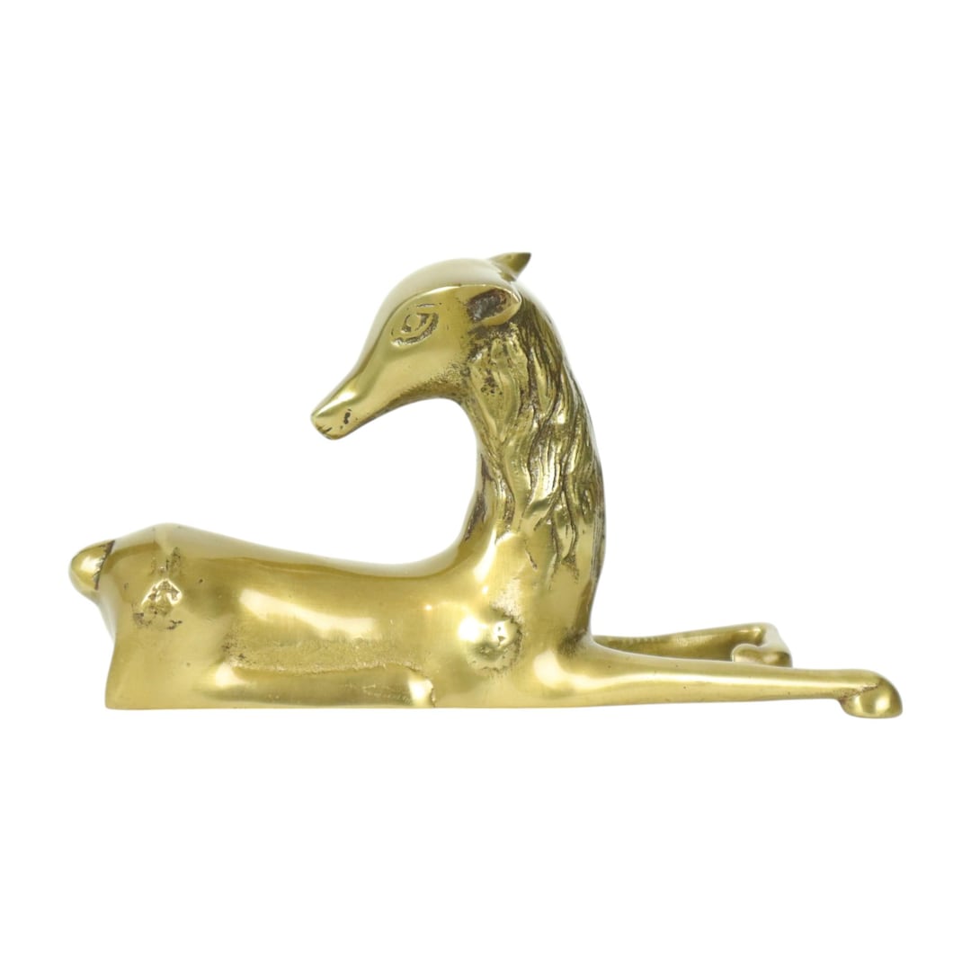 Herten Beeld Sculptuur Koper Messing Liggend Hert Sarreid Ltd - Etsy