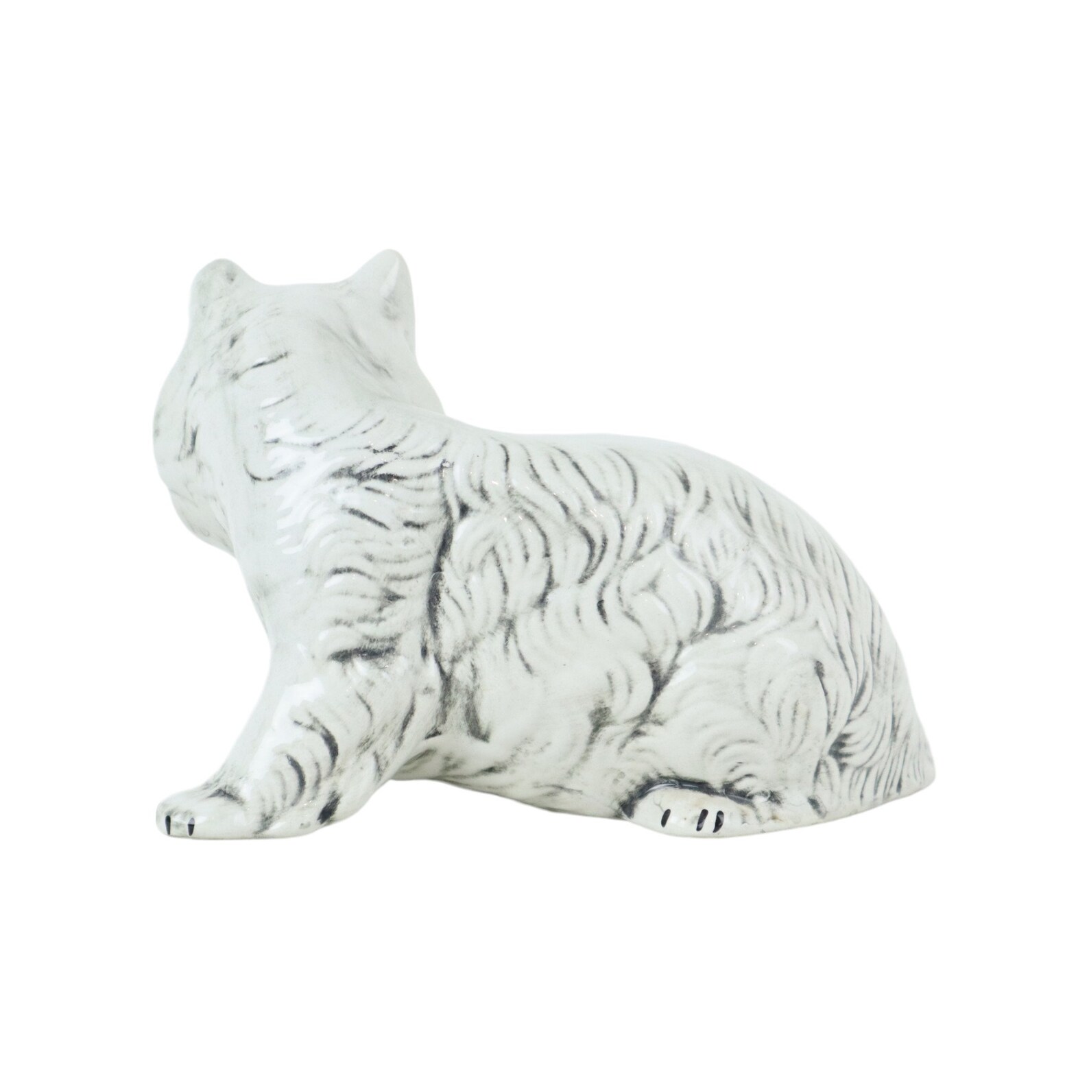 Vintage Poes Katten Beeldje Sculptuur Wit Geglazuurd Keramiek - Etsy