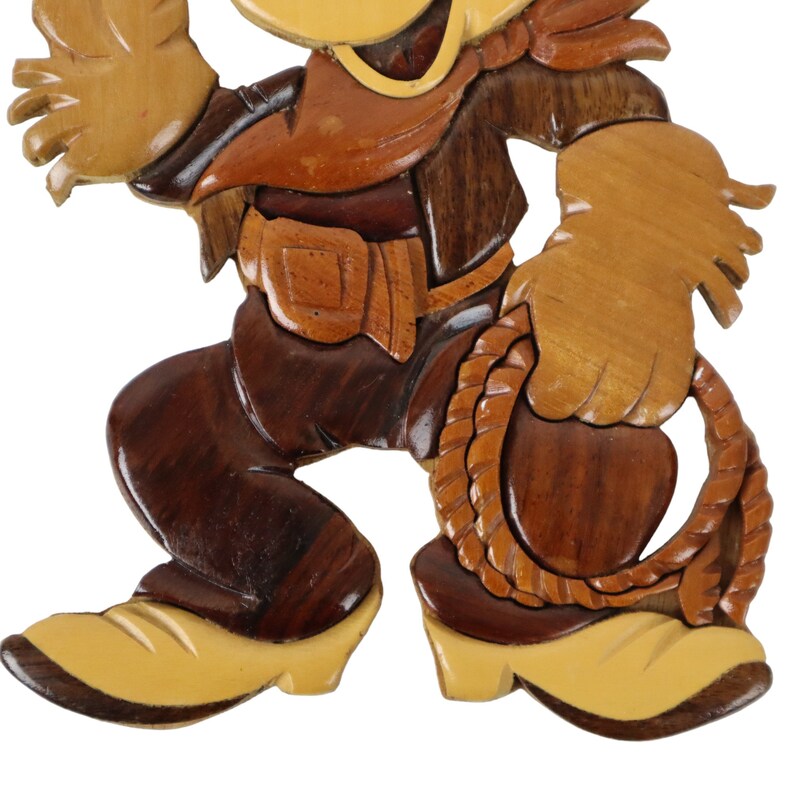 Vintage Houten Mickey Mouse Cowboy Muurdecoratie Walt Disney - Etsy