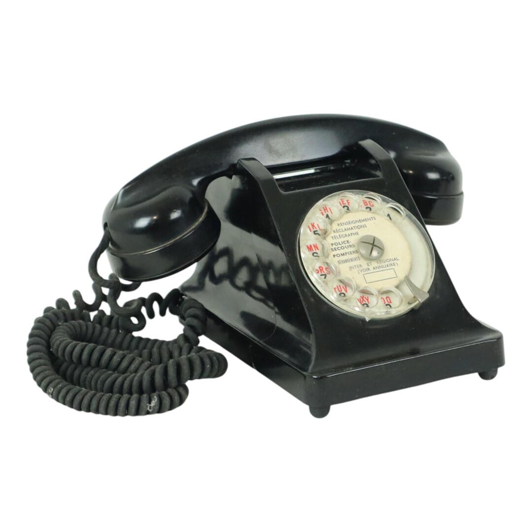 Oude Franse Draaischijf Telefoon Bakeliet Ericsson PTT U43 - Etsy