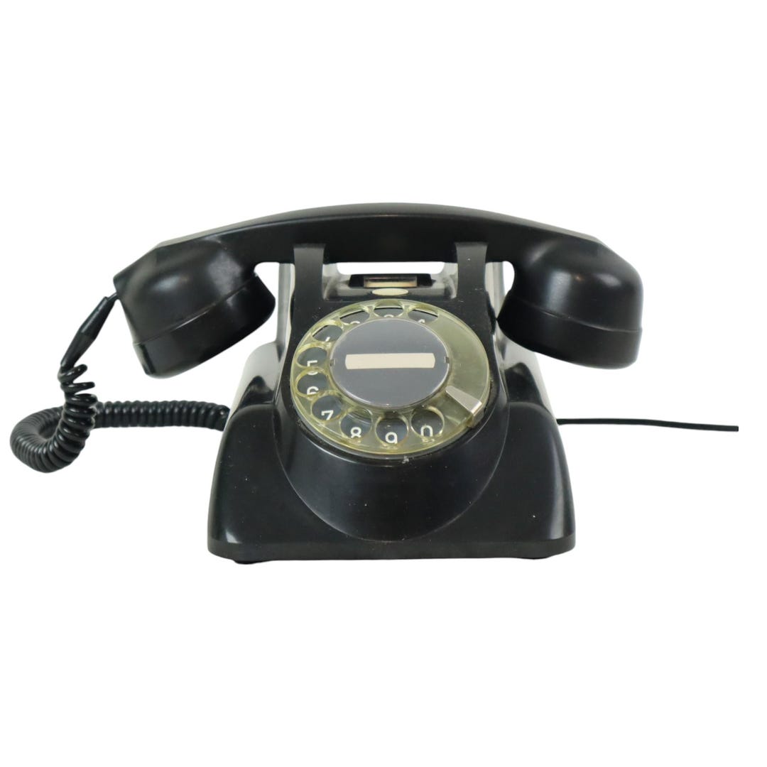 Vintage Draaischijf Telefoon Bakeliet Heemaf Philips Type 55 1961 - Etsy