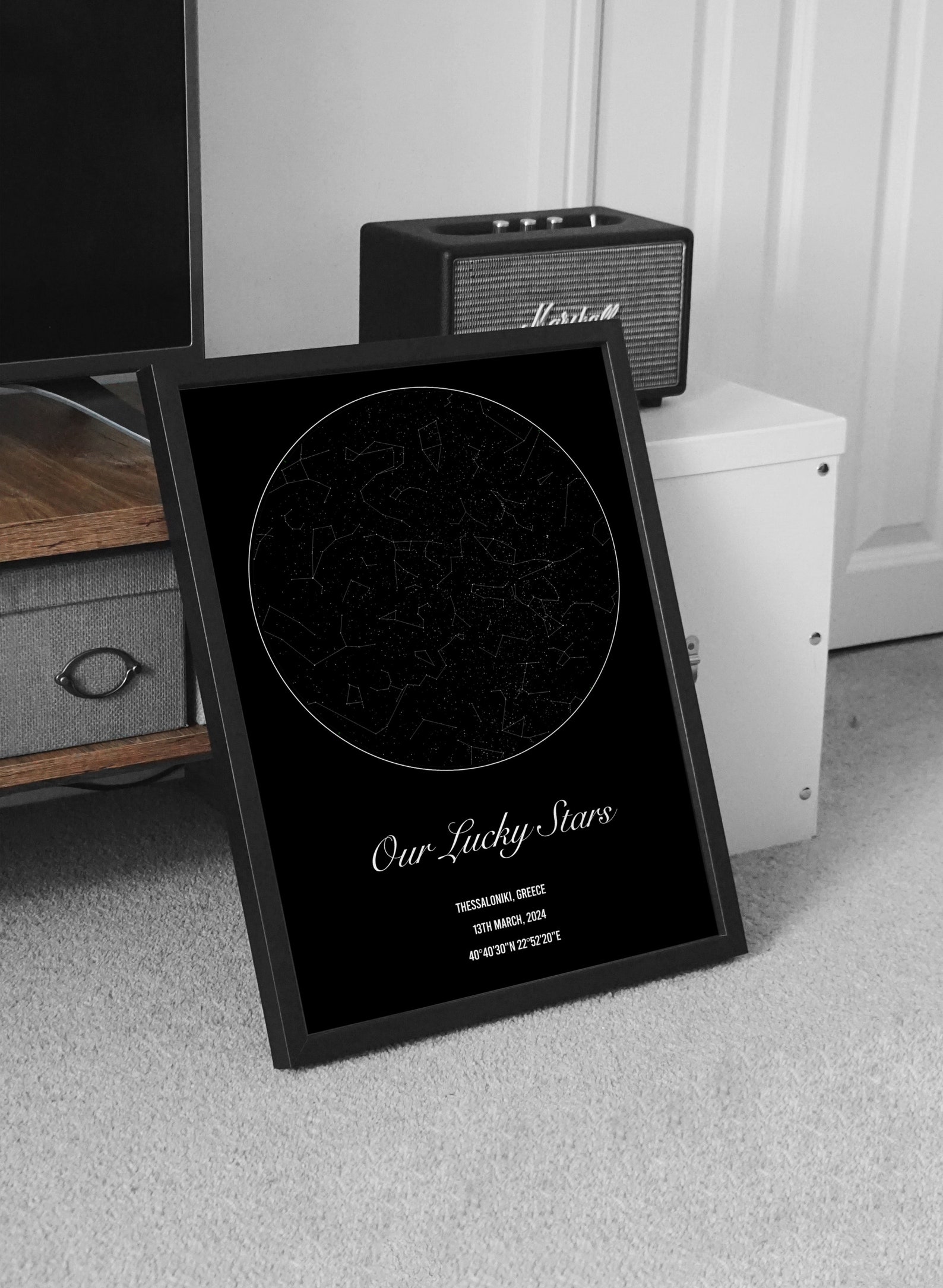 Custom Star Map Print, Anniversary Gift, Personalised Gift, Night Sky ...